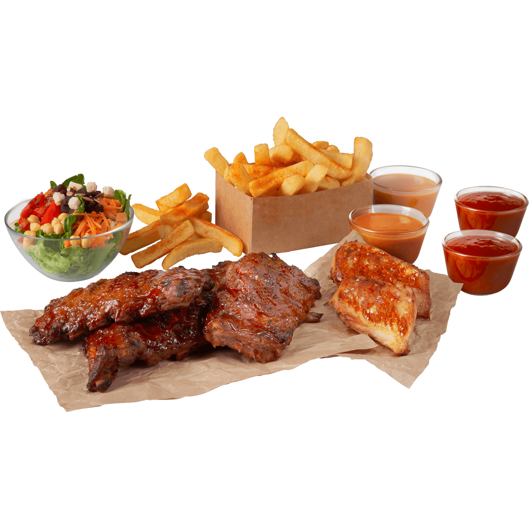 Kyckling & ribs box - till 4 personer - Jensens