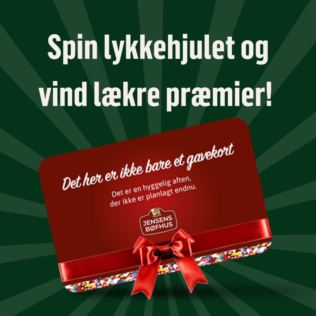 Jensens Bøfhus lykkehjul - vind 500kr.!